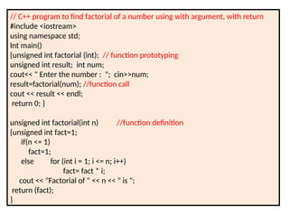 OOPS PROGRAM for the clarity of functions in c++ | PPT