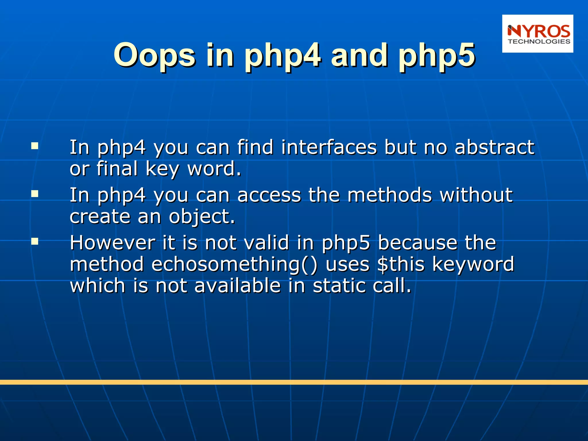 Oops in PHP By Nyros Developer | PPT