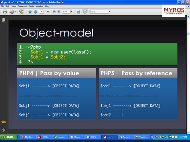 Oops in PHP By Nyros Developer | PPT