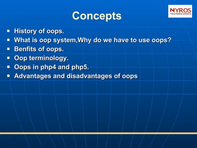 Oops in PHP By Nyros Developer | PPT