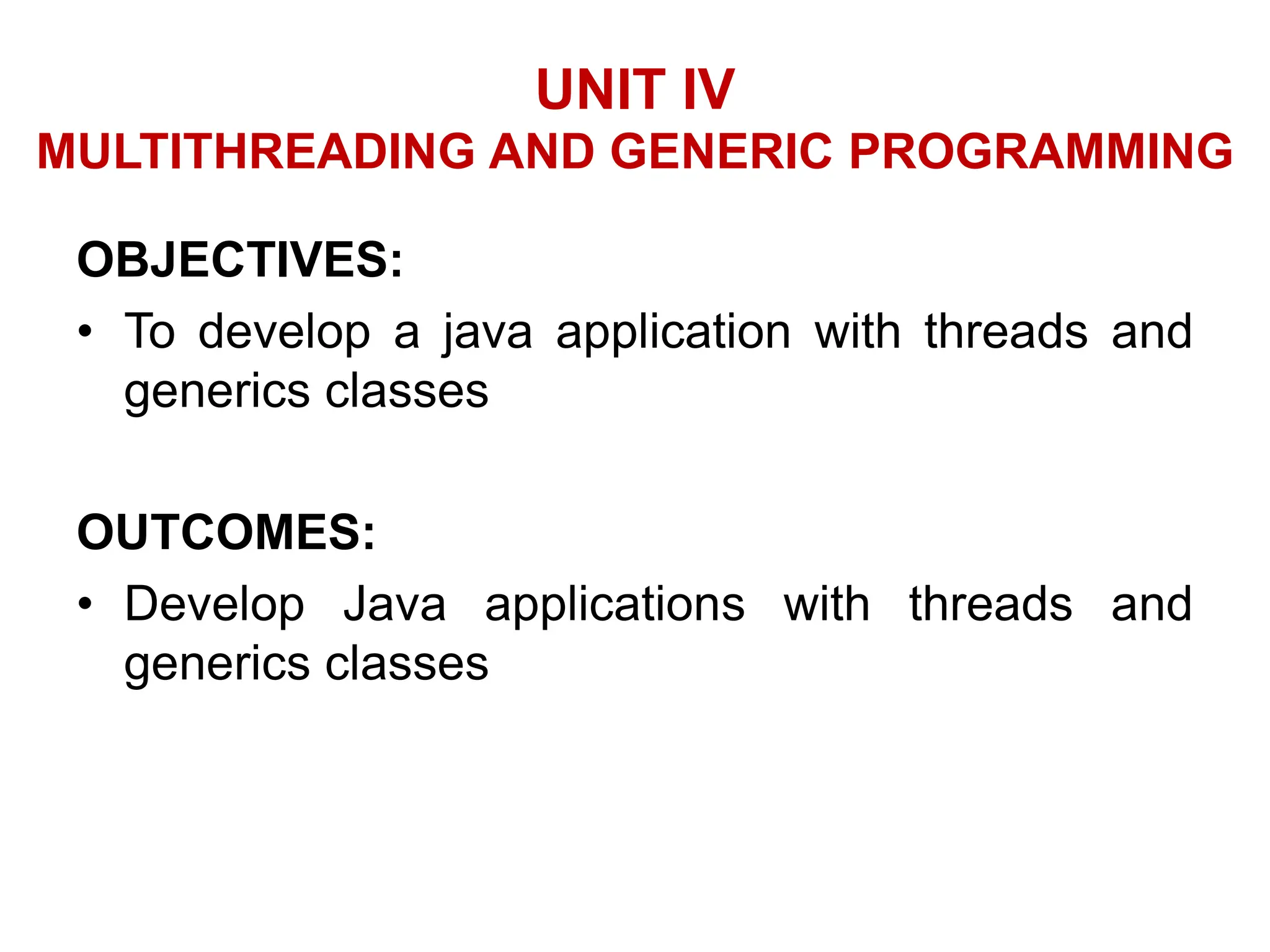Oops Object Oriented Programming Unit 4 Pptx