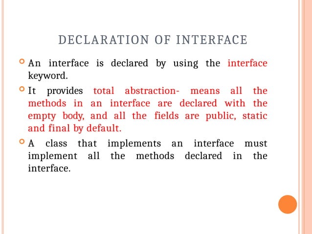 OOPS_Unit2.inheritance and interface objected oriented programming | PPT OOPS_Unit2.inheritance and interface objected oriented programming | PPT
