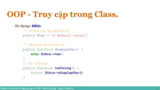 Lập trình hướng đối tượng trong PHP | PPT