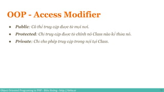 Lập trình hướng đối tượng trong PHP | PPT