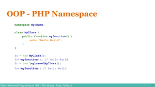 Lập trình hướng đối tượng trong PHP | PPT