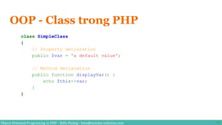 Lập trình hướng đối tượng trong PHP | PPTX