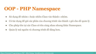 Lập trình hướng đối tượng trong PHP | PPTX