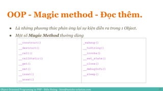 Lập trình hướng đối tượng trong PHP | PPTX