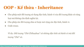Lập trình hướng đối tượng trong PHP | PPTX