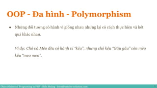 Lập trình hướng đối tượng trong PHP | PPTX