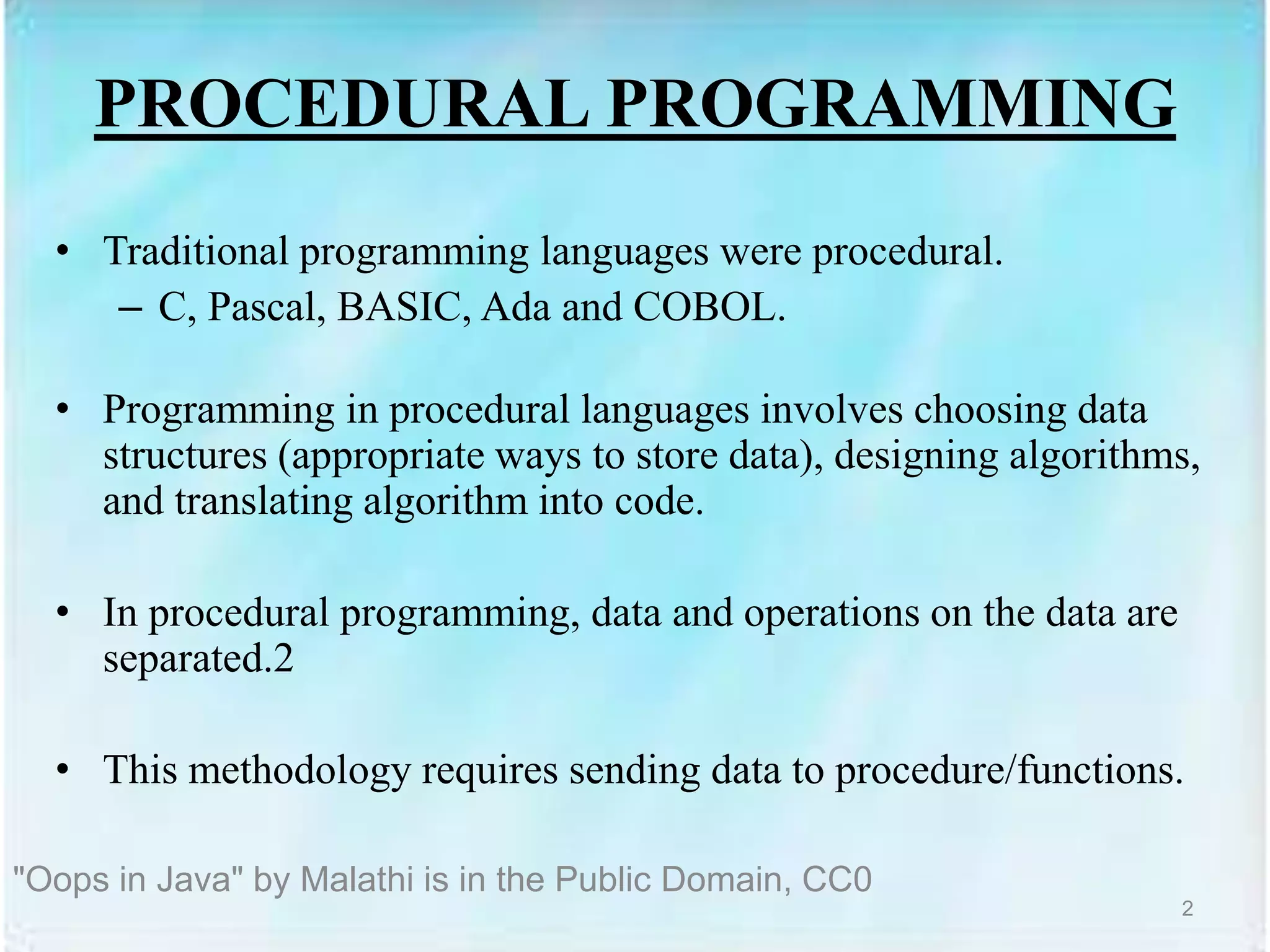 Oops In Java Ppt Programming Languages Computing