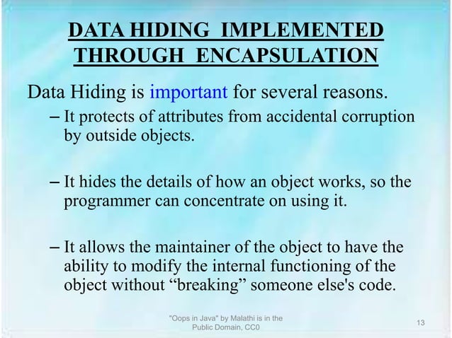 Oops in Java | PPT | Programming Languages | Computing