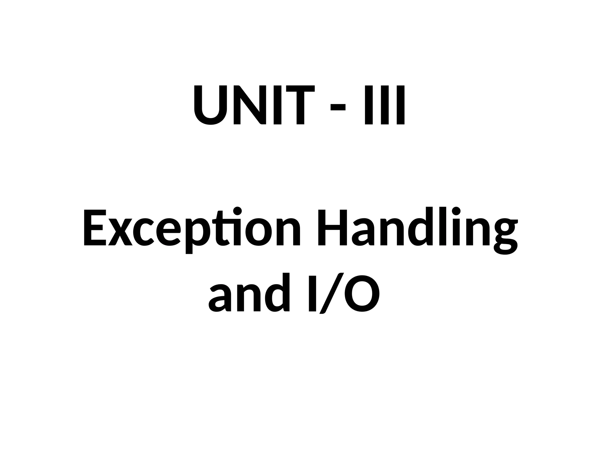 Exceptions-exception hierarchy-throwing and catching | PPTX
