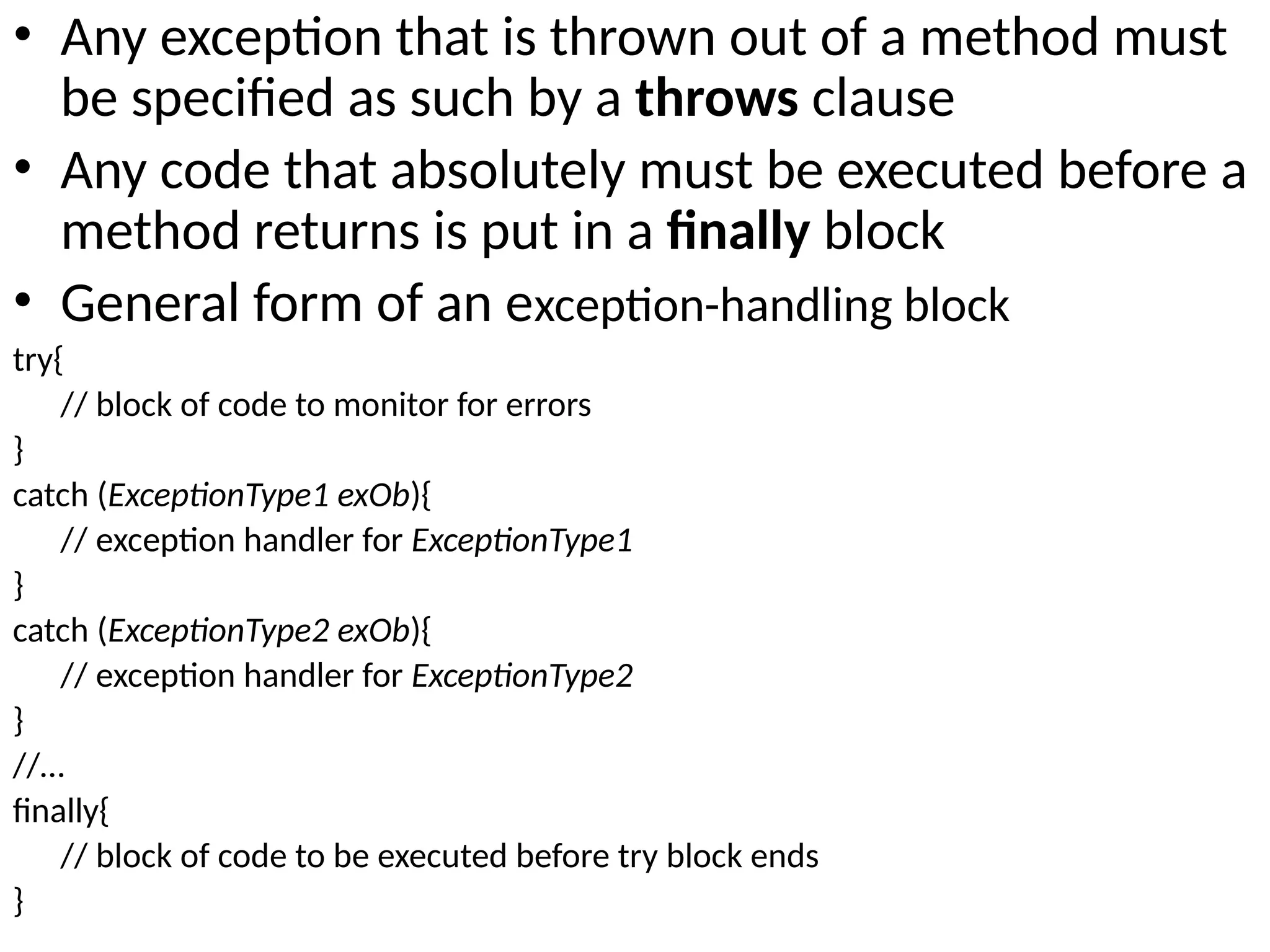 Exceptions-exception hierarchy-throwing and catching | PPTX