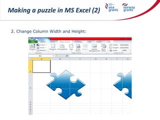 Assesment through MS Excel- Making Puzzle | PPTX | Games and Puzzles ...