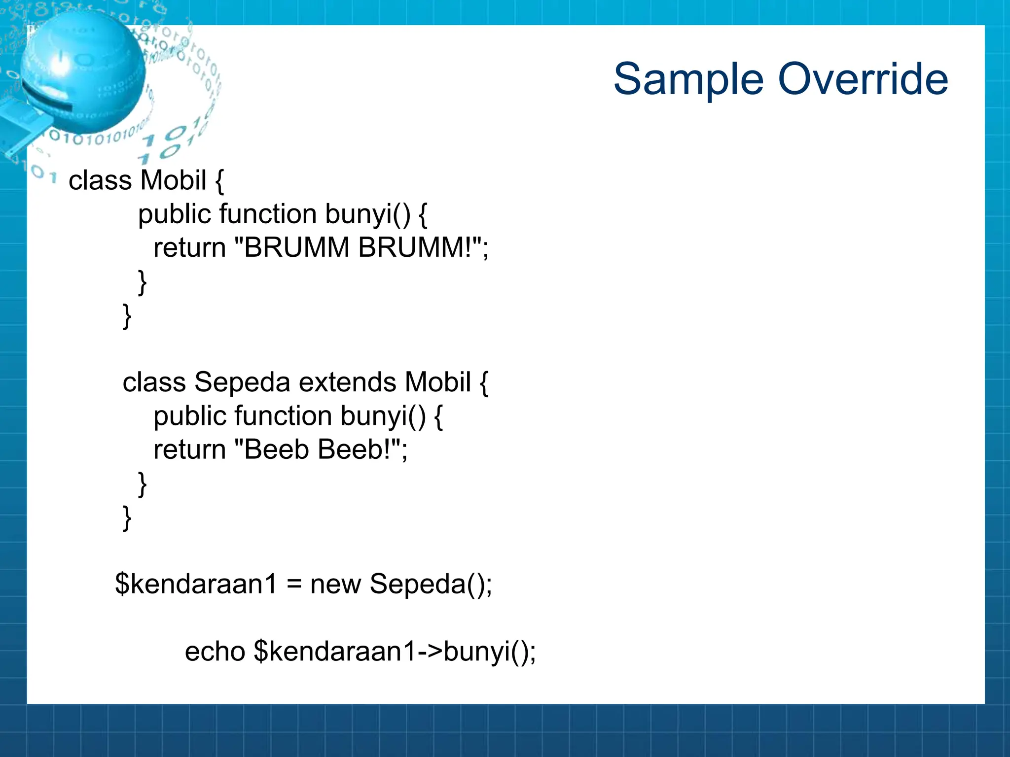 Pemrograman Web Objcet Oriented Programming | PPT | Free Download