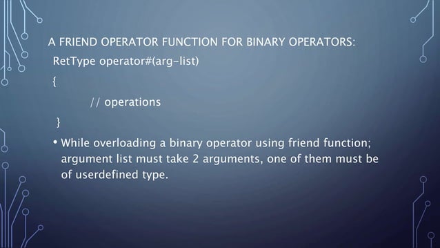 OPERATOR OVERLOADING IN C++ | PPTX | Web Development | Internet