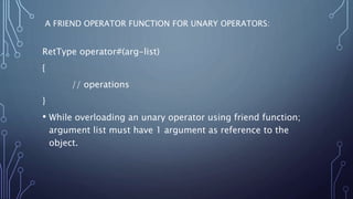 OPERATOR OVERLOADING IN C++ | PPTX | Web Development | Internet