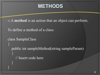 Object Oriented Programming with C# | PPT
