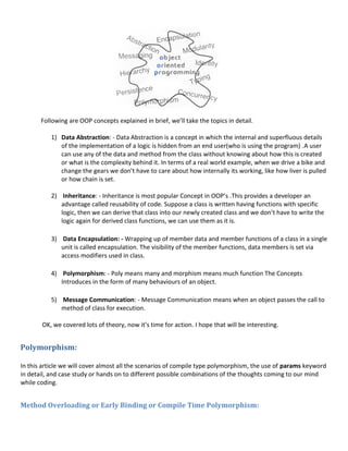 Diving in OOP (Day 1) : Polymorphism and Inheritance (Early Binding/Compile Time Polymorphism ...