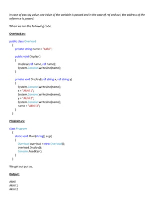 Diving in OOP (Day 1) : Polymorphism and Inheritance (Early Binding/Compile Time Polymorphism ...