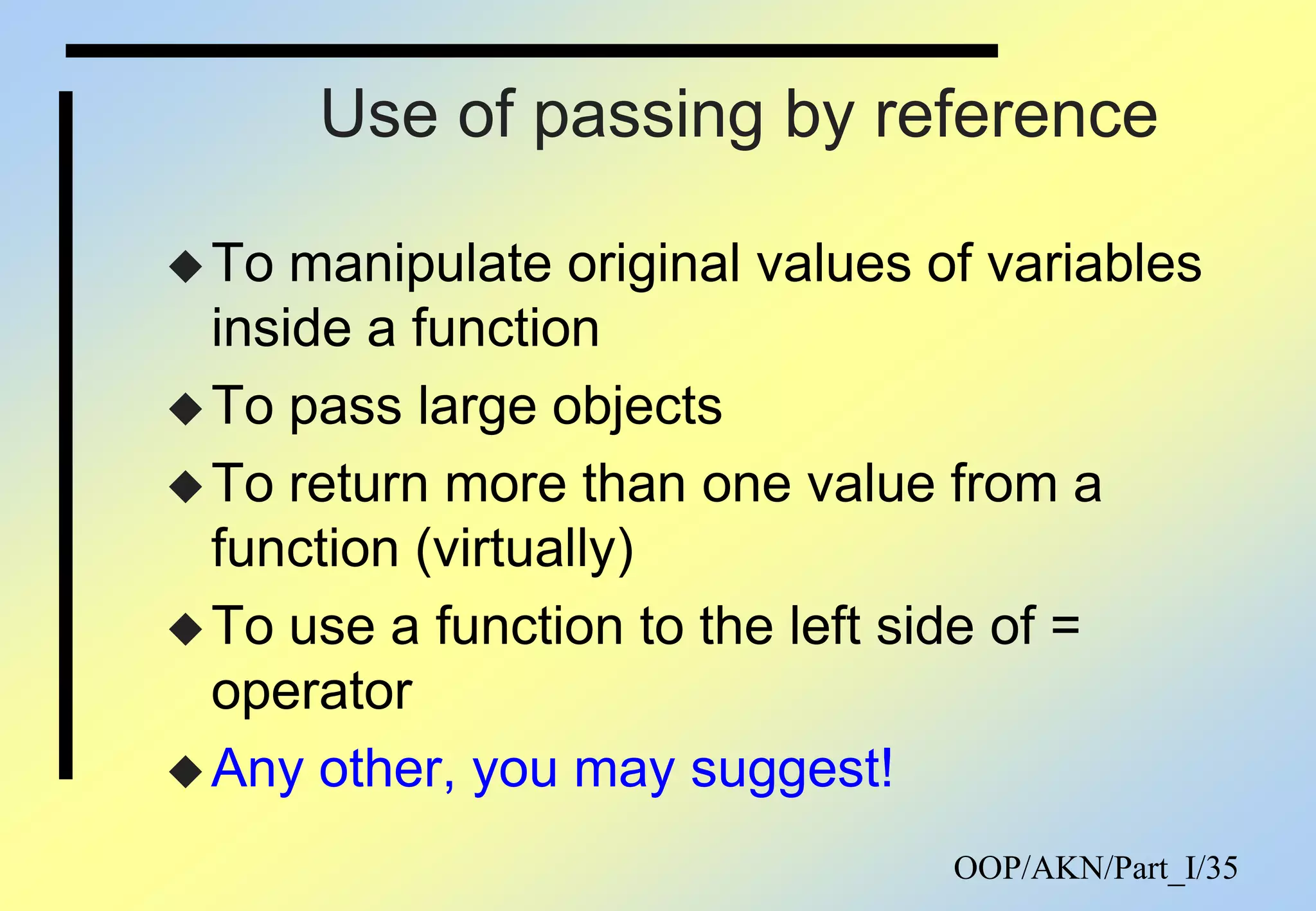 Object Oriented Programming Using C Part I Ppt 7792