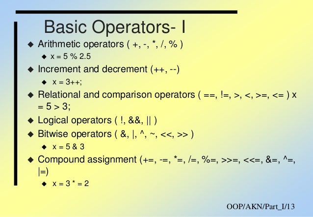Object Oriented Programming Using C Part I