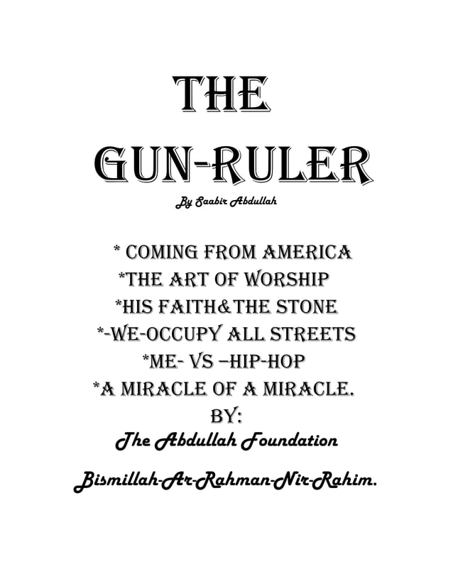 The gun ruler(front cover and introduction | PDF