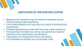 Time Table Management system | PPTX