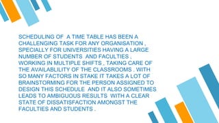 Time Table Management system | PPTX