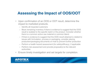 Pharmacovigilance role through investigating Out of Specification (OOS ...