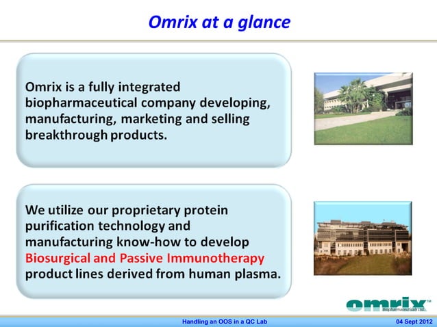Handling an OOS in a QC Lab | PDF