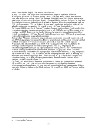 Oostdongeradeel: schoolmeesters in de loop der tijden | PDF | Christianity | Religion & Spirituality