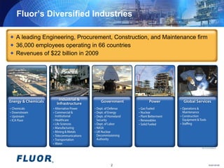Fluor | PPT | Business | Business and Finance