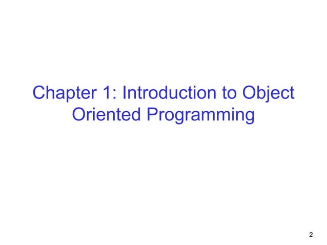 Object Oriented Technologies Ppt