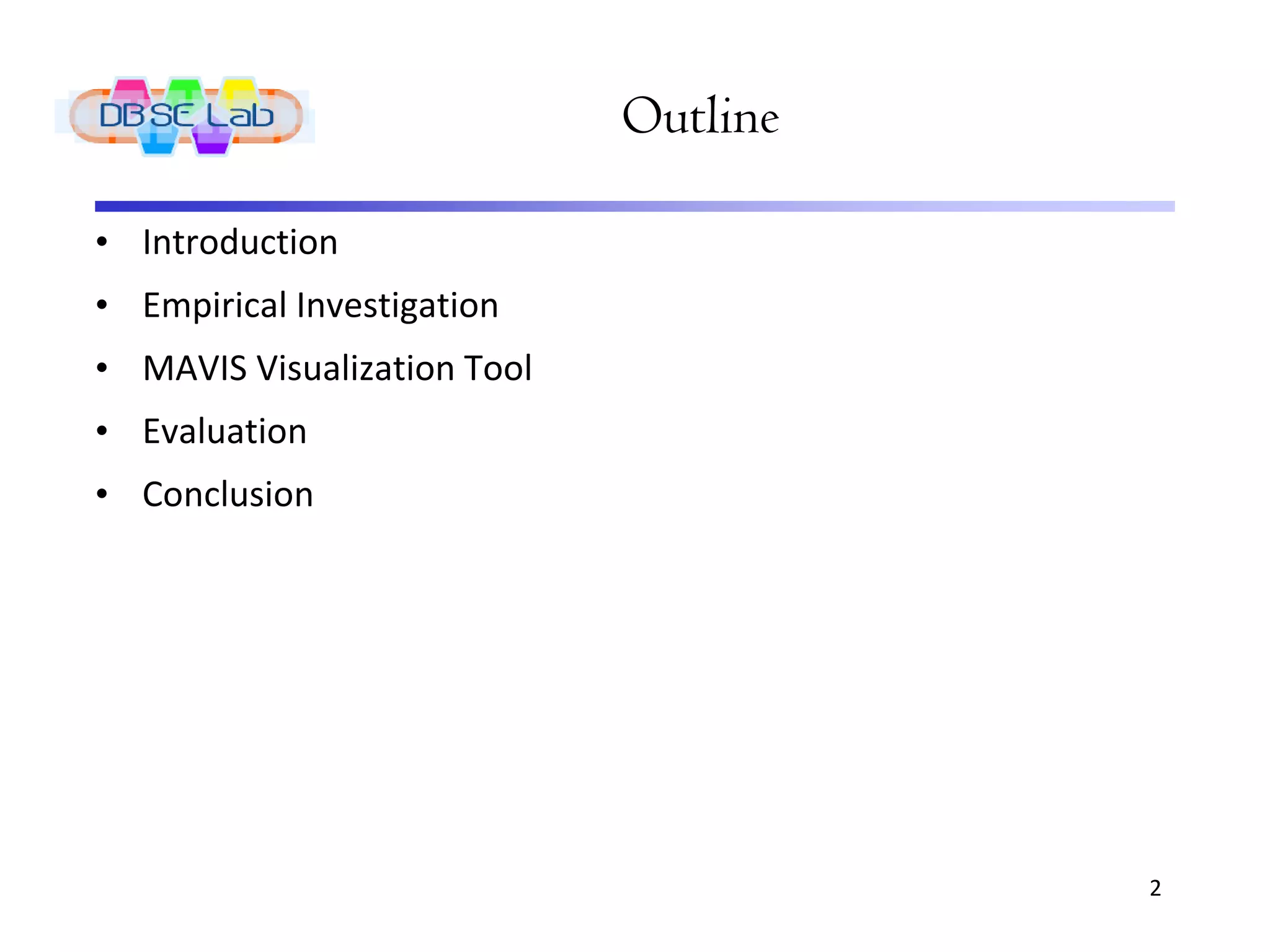 MAVIS: A Visualization Tool for Cohesion-based Bad Smell Inspection | PDF