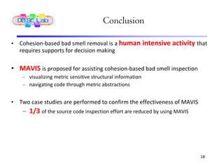 MAVIS: A Visualization Tool for Cohesion-based Bad Smell Inspection | PDF