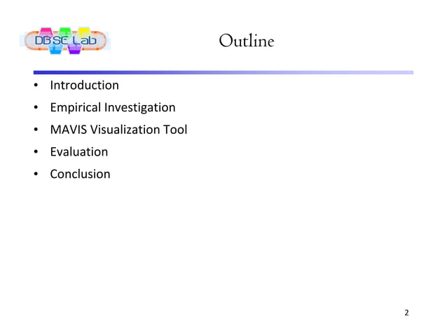 MAVIS: A Visualization Tool for Cohesion-based Bad Smell Inspection ...