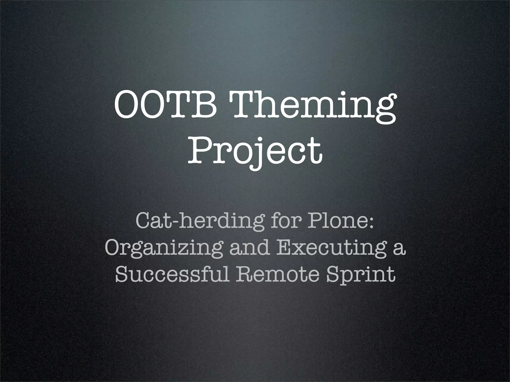 OOTB Presentation | PDF