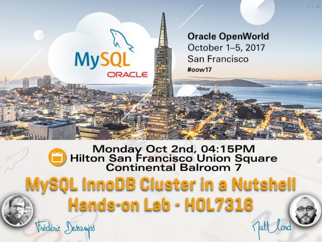 MySQL InnoDB Cluster in a Nutshell - Hands-on Lab | PDF