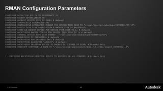 Oracle Database Backups and Disaster Recovery @ Autodesk | PPT