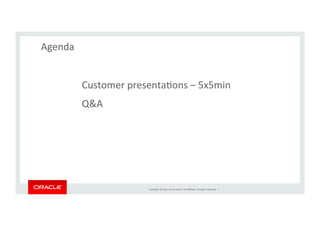 Oracle OpenWorld 2016. Big Data references | PPT