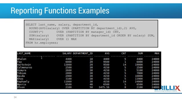 Oow2016 Exploring Advanced Sql Techniques Using Analytic Functions Ppt