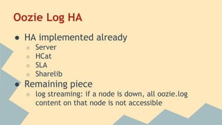 Oozie meetup - HA + Cron Scheduling | PPT