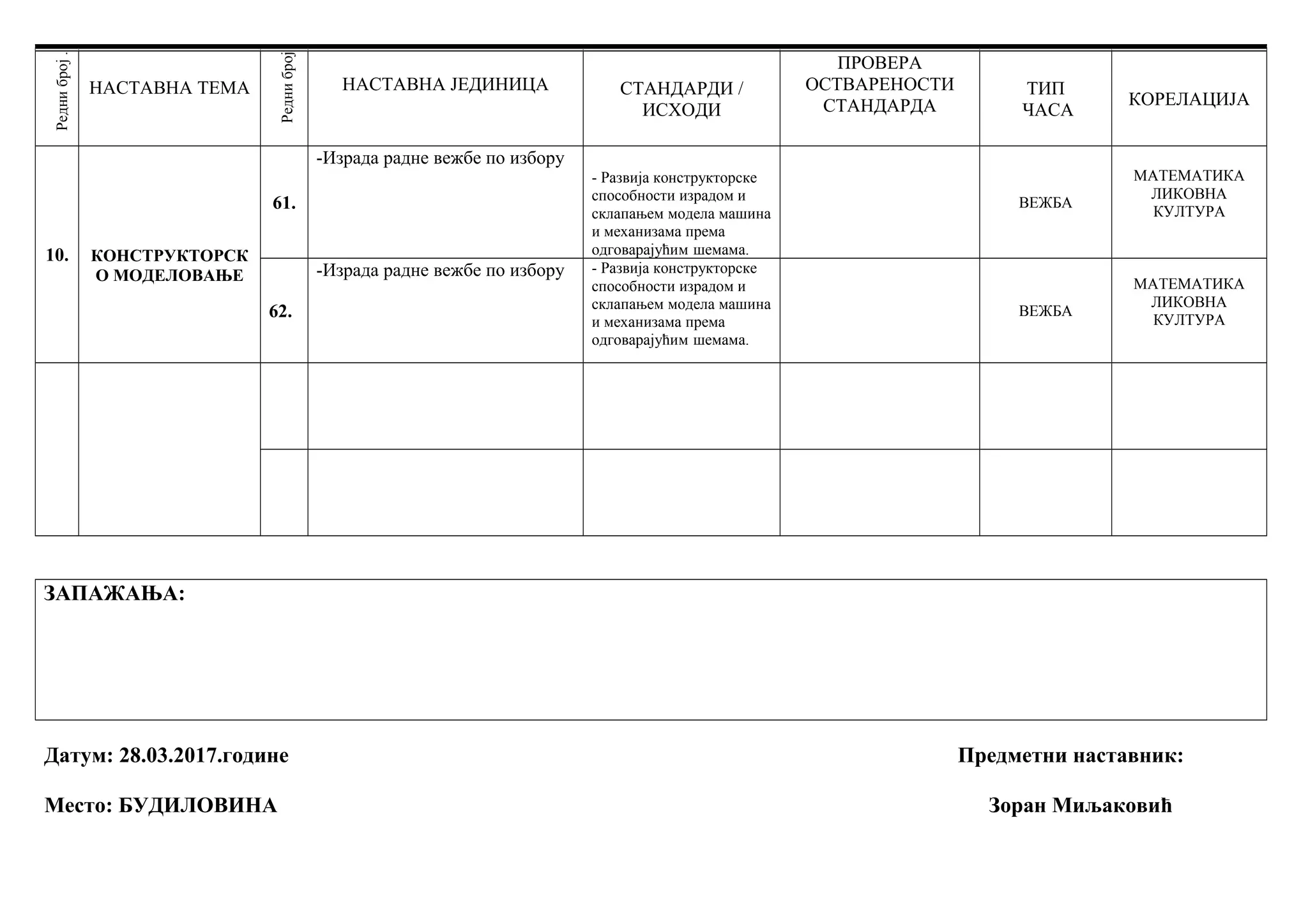 Op. plan za 7 razred 2016 17 | PPT