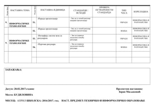 Op. plan za 7 razred 2016 17 | PPT
