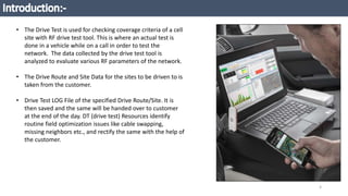 TELECOM OPTIMIZATION AND DRIVE TEST ANALYSIS | PPTX