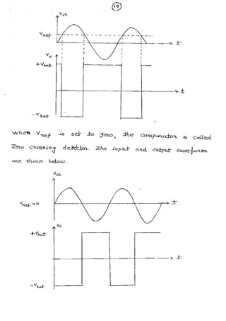 Op-Amp-Notes with derivation of integrator,differentiator | PDF