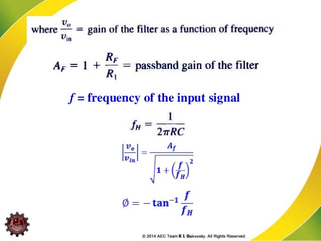 Op amp applications filters cw