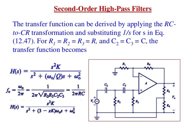 Op amp applications filters cw final